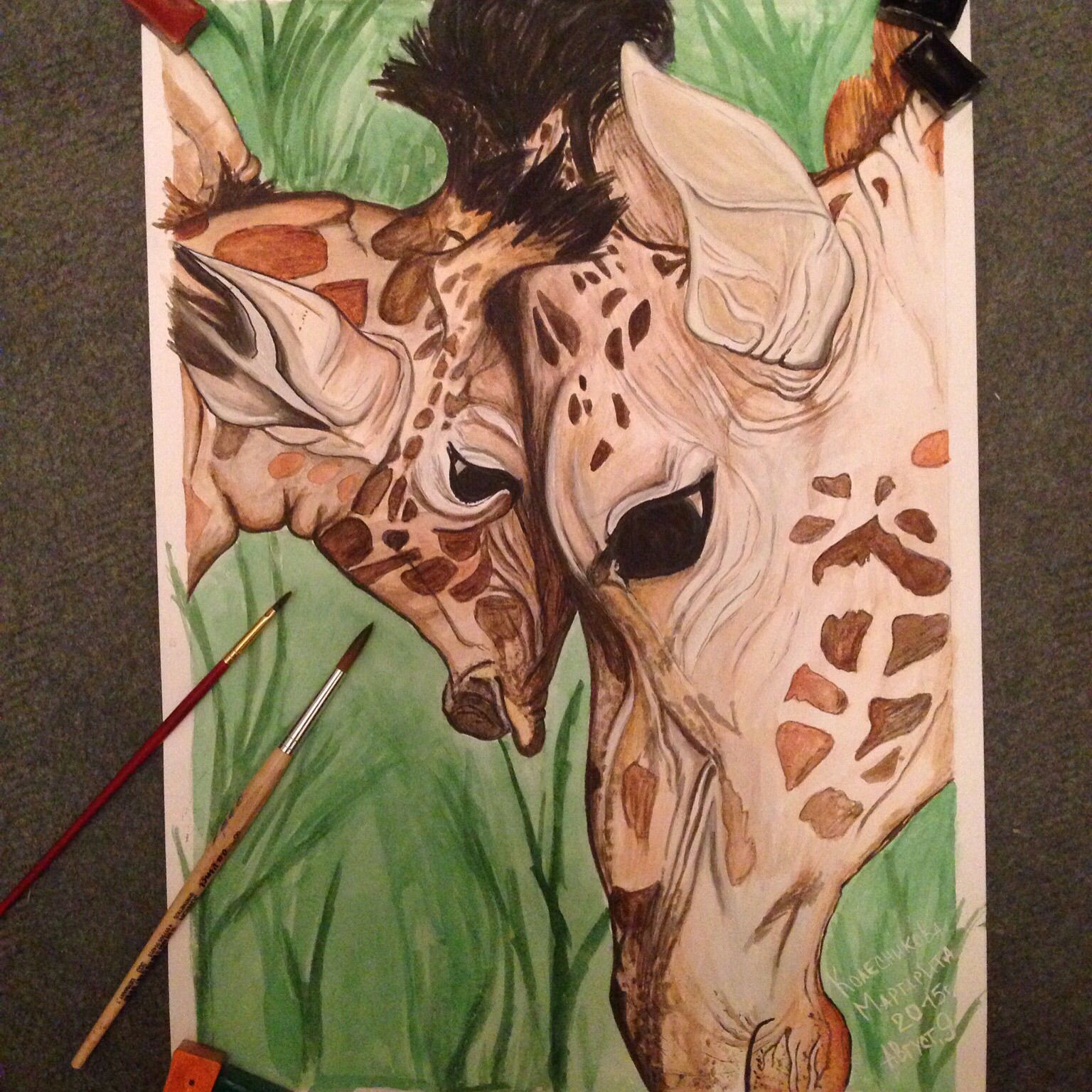 A painting "Giraffes"